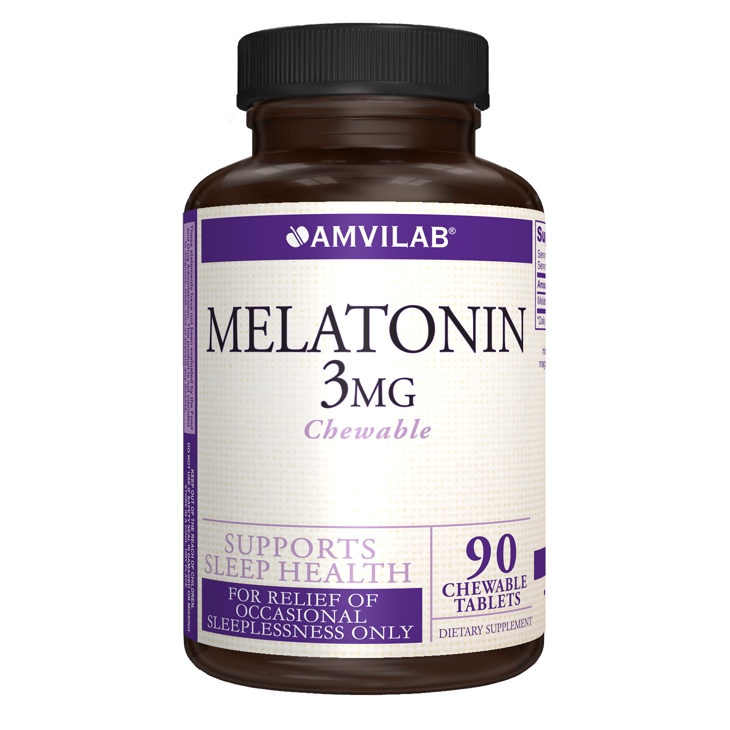 Melatonin 3mg | Sleep & Relaxation Support- Amvilab