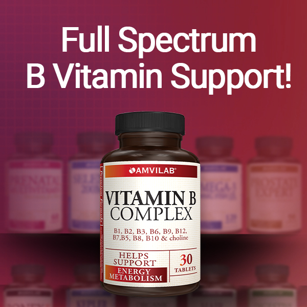 Vitamin B Complex | Energy & Nervous System Support- Amvilab