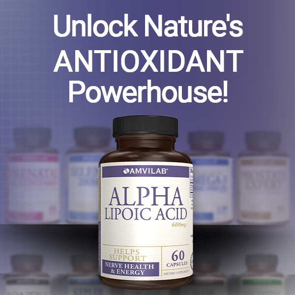 Alpha Lipoic Acid | Antioxidant & Metabolism Support- Amvilab