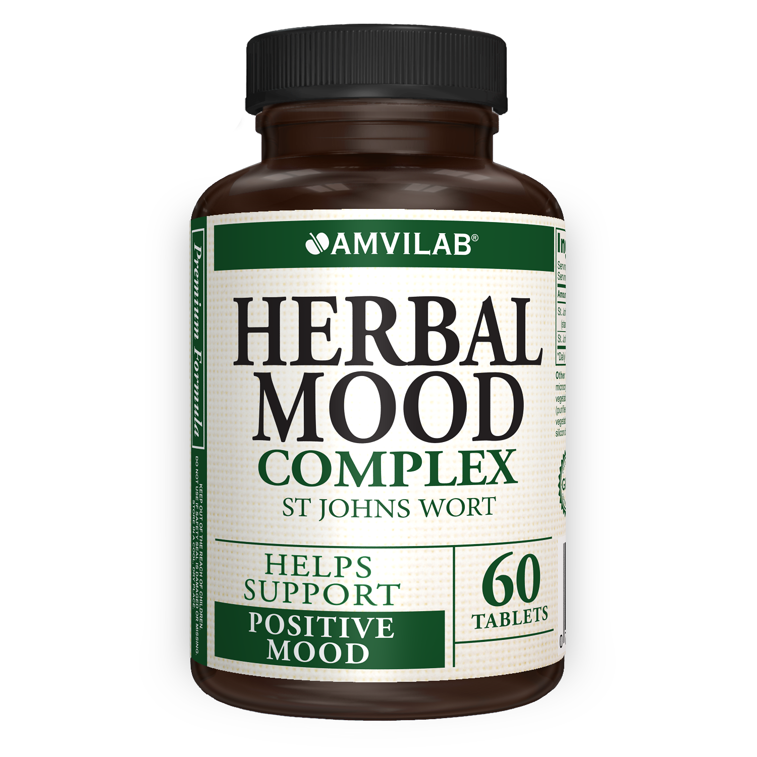 Herbal Mood Complex | Natural Stress & Anxiety Support - Amvilab